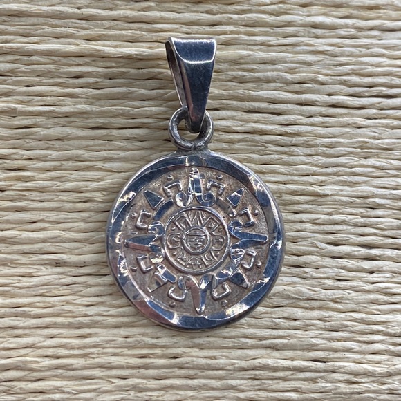 Jewelry | Vintage Signed Mexico Silver Aztec Mayan Pendant Charm | Poshmark